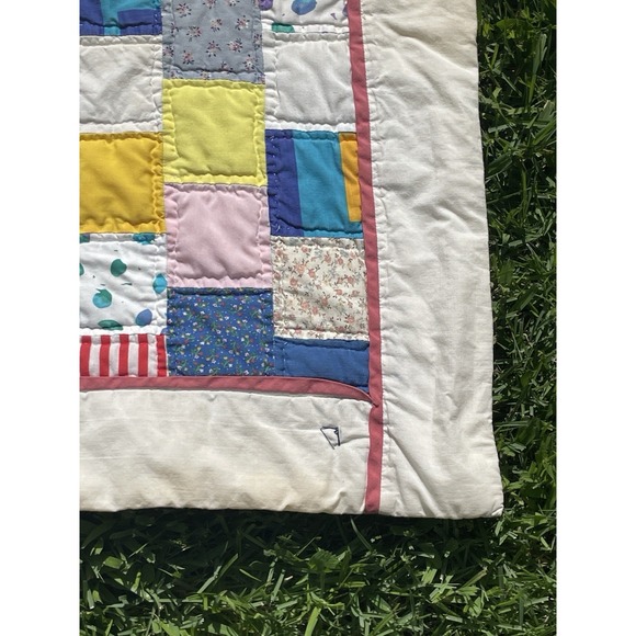 Handmade | Bedding | Vintage Large Patchwork Quilt Made With Fun ...